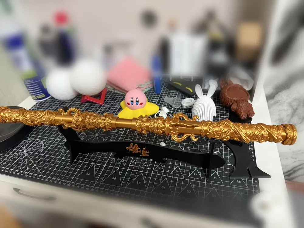 Black Myth Wukong Golden Staff Display Stand - Free 3D Print Model ...