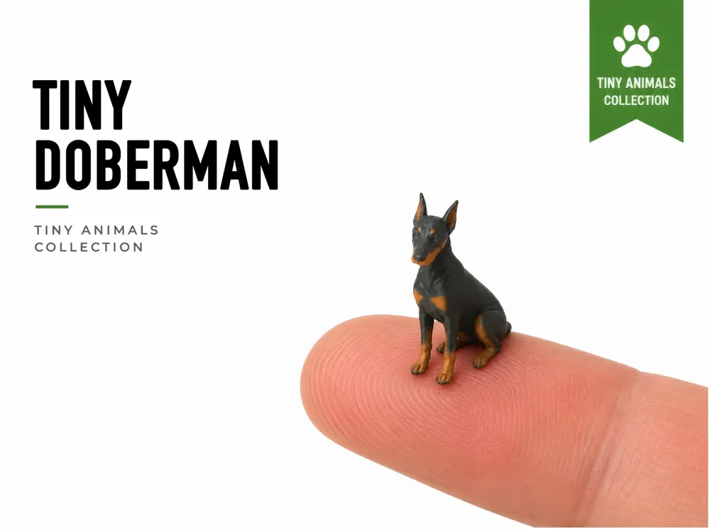 Tiny Doberman - Mini Animals Series - Free 3D Print Model - MakerWorld
