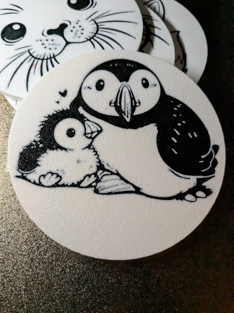 Cute Baby Arctic Animal Coaster Set (Four Designs) by Tacitus Kilgore ...