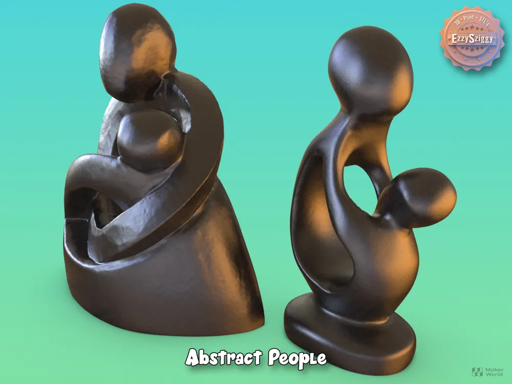 Abstract People Sculptures by EzzySziggy MakerWorld: Download Free 3D ...