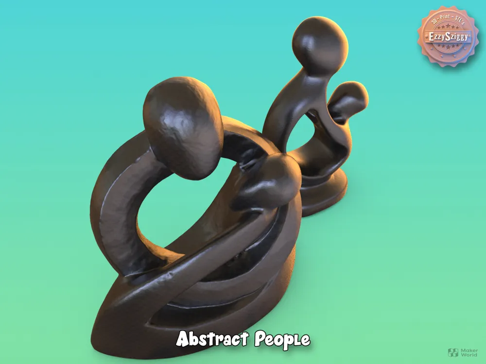 Abstract People Sculptures by EzzySziggy MakerWorld: Download Free 3D Models