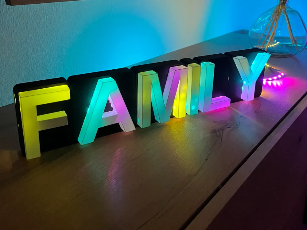 Modular 3D Letters "FAMILY" – LED-compatible by LetHimPrint MakerWorld ...