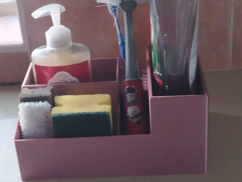 Kitchen Sink Caddy with Drip Tray V2 - Free 3D Print Model - MakerWorld