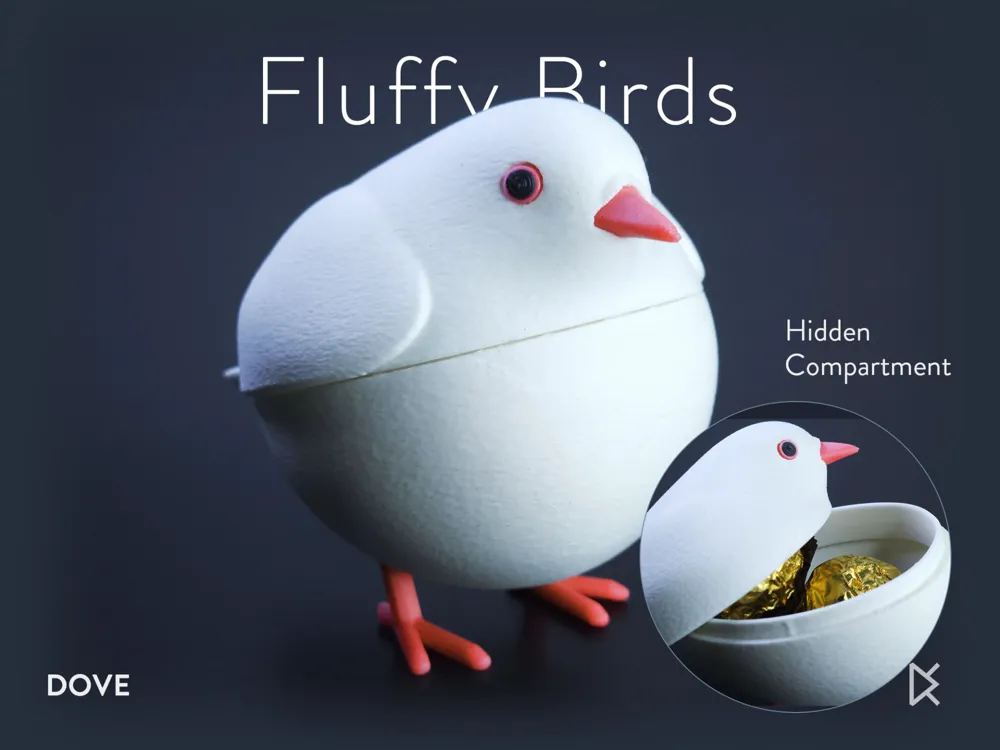 Dove - Fluffy Birds - Free 3D Print Model - MakerWorld