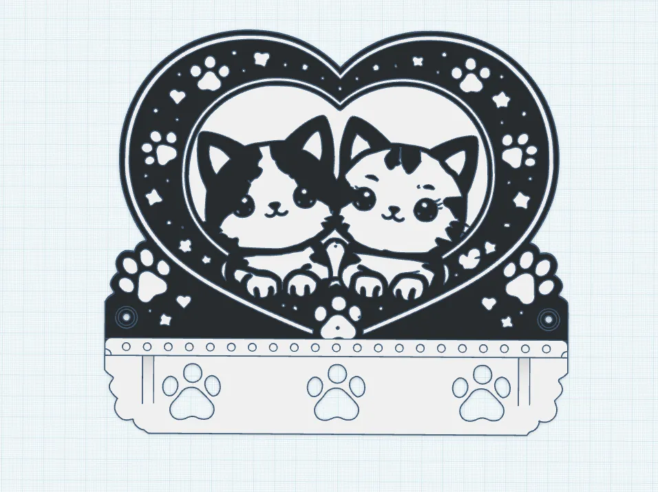 Cute Cat Shelf – Layered Wall Shelf for Cat Lovers - Free 3D Print ...