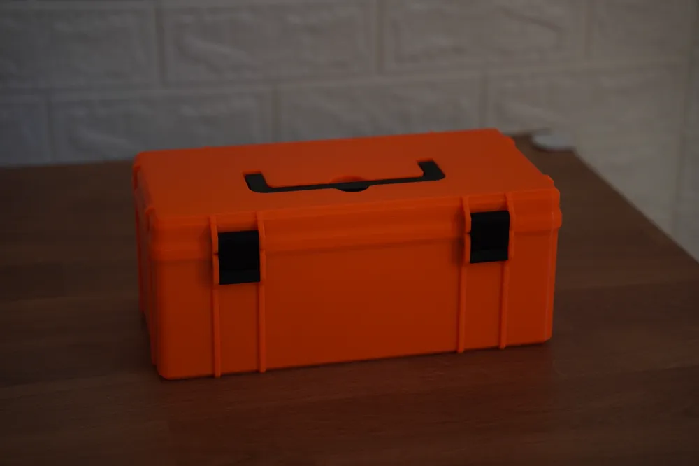 Simple Rugged Large Utility Toolbox With Handle - Free 3D Print Model ...