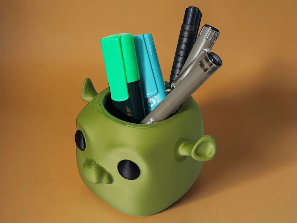 Shrek Pencil Holder/Organizer - Free 3D Print Model - MakerWorld