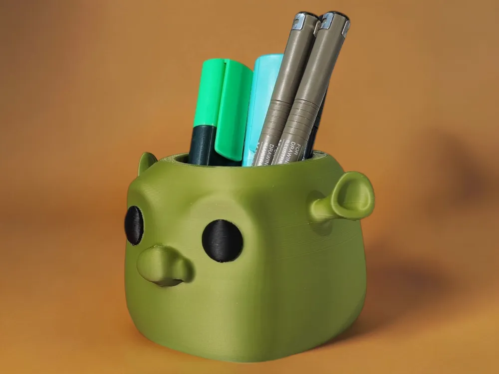 Shrek Pencil Holder/Organizer - Free 3D Print Model - MakerWorld