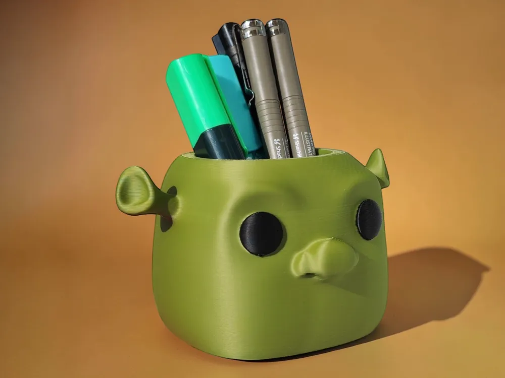 Shrek Pencil Holder/Organizer - Free 3D Print Model - MakerWorld
