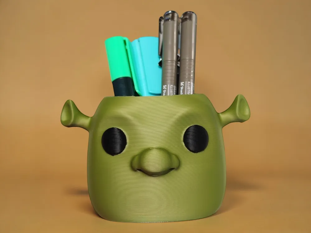 Shrek Pencil Holder/Organizer - Free 3D Print Model - MakerWorld