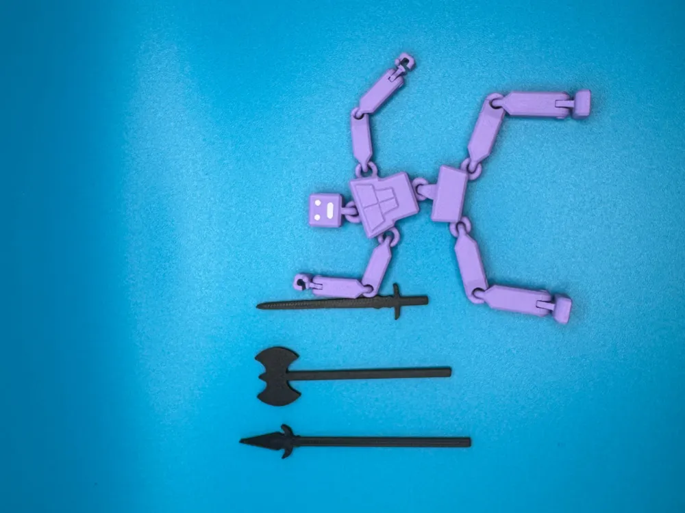 weapons for: Floppy guy V2|articulated human - Free 3D Print Model ...
