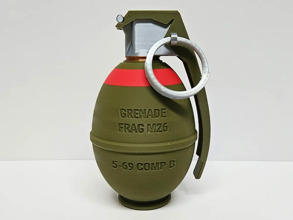 M26 Lemon Grenade | 100% New Design (v2) - Free 3D Print Model - MakerWorld