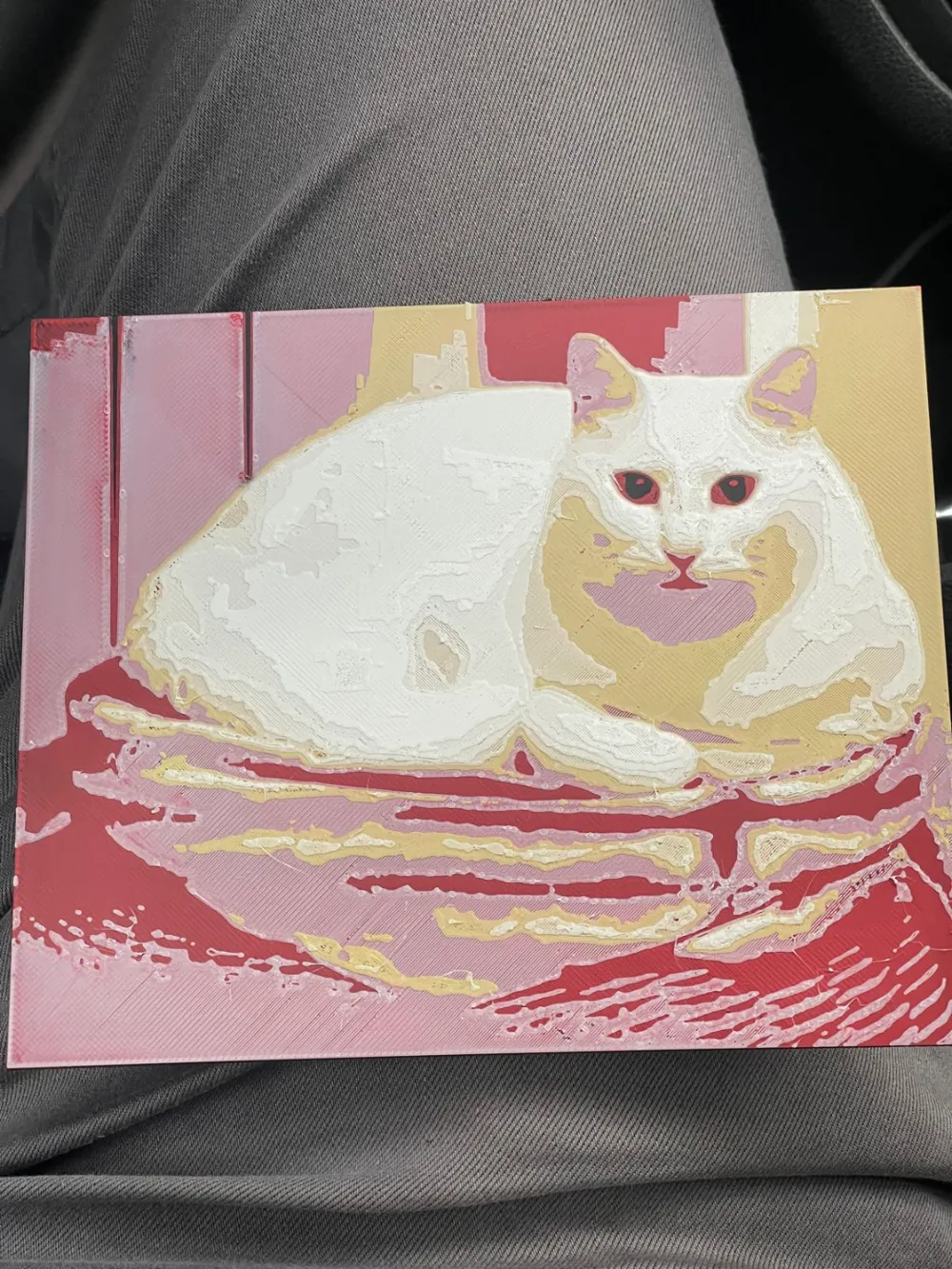 White Tomcat Hueforge by superunner - MakerWorld