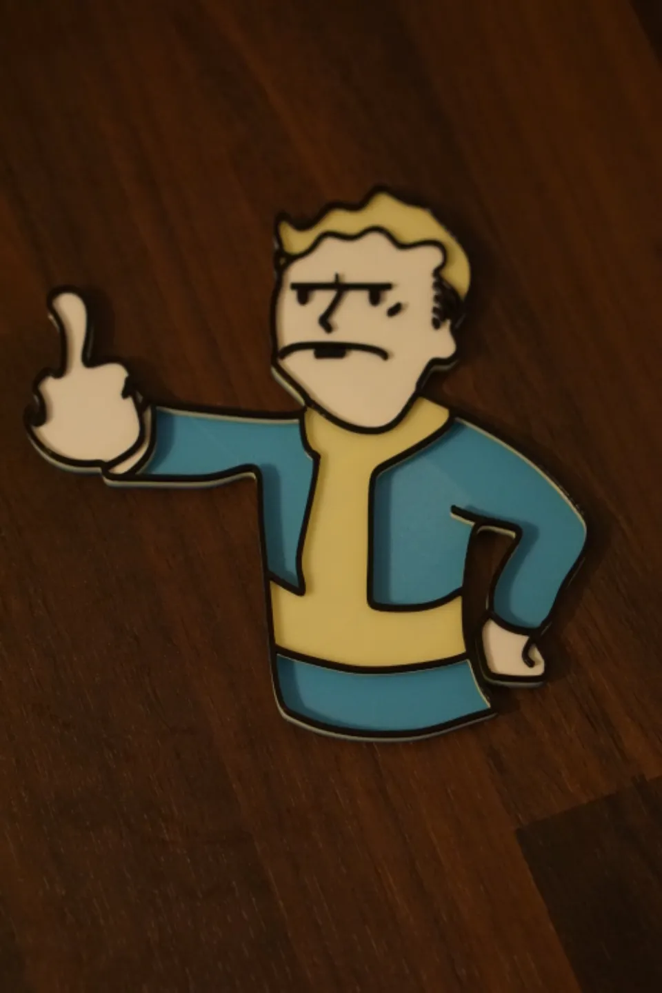 Vault Boy Middle Finger with Stand - Fallout by DesignerToast - MakerWorld