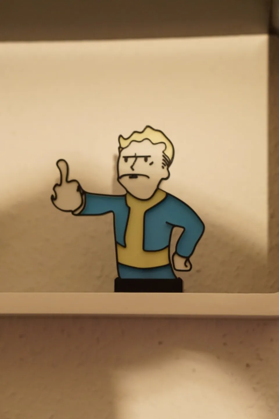 Vault Boy Middle Finger with Stand - Fallout by DesignerToast - MakerWorld