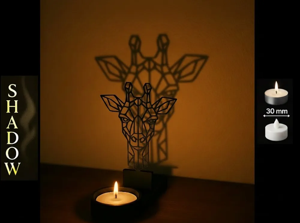 Shadow Art - Giraffe - Free 3D Print Model - MakerWorld