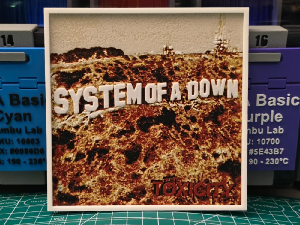 System of a Down "Toxicity" Album - Hueforge Art by Lumpy3D MakerWorld: Download Free 3D Models