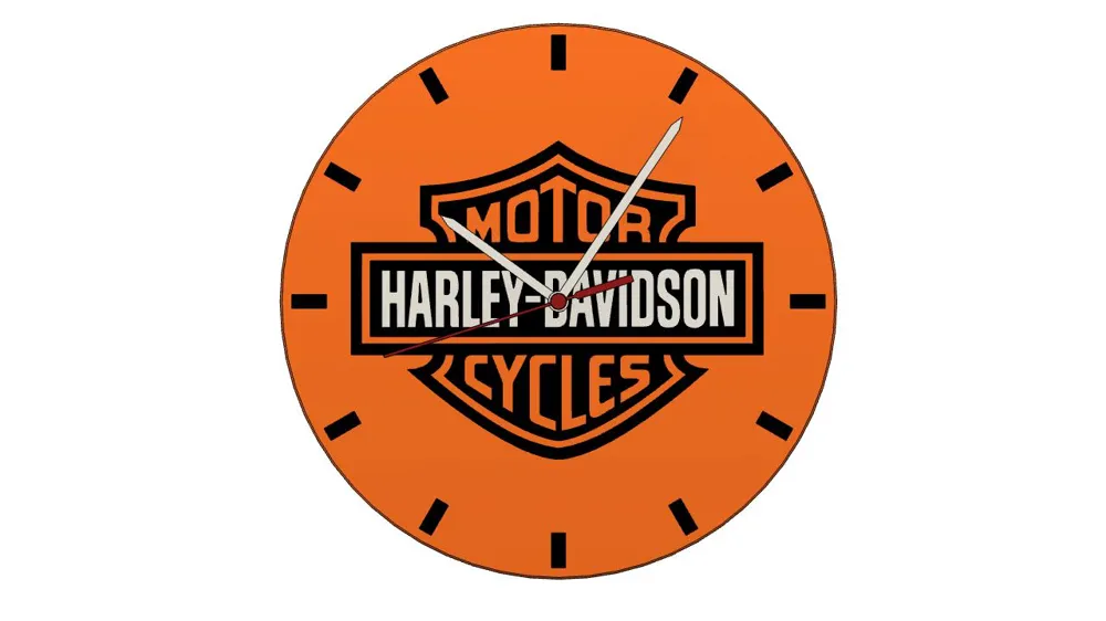 Harley Davidson Logo Clock by Scubafan - MakerWorld