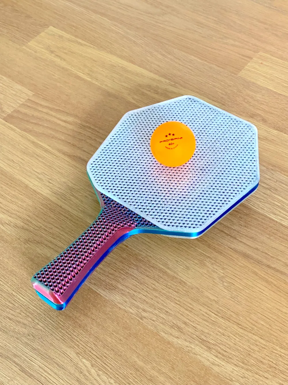 Hex Paddle (Hexagonal shaped Table Tennis Bat) by apguest - MakerWorld