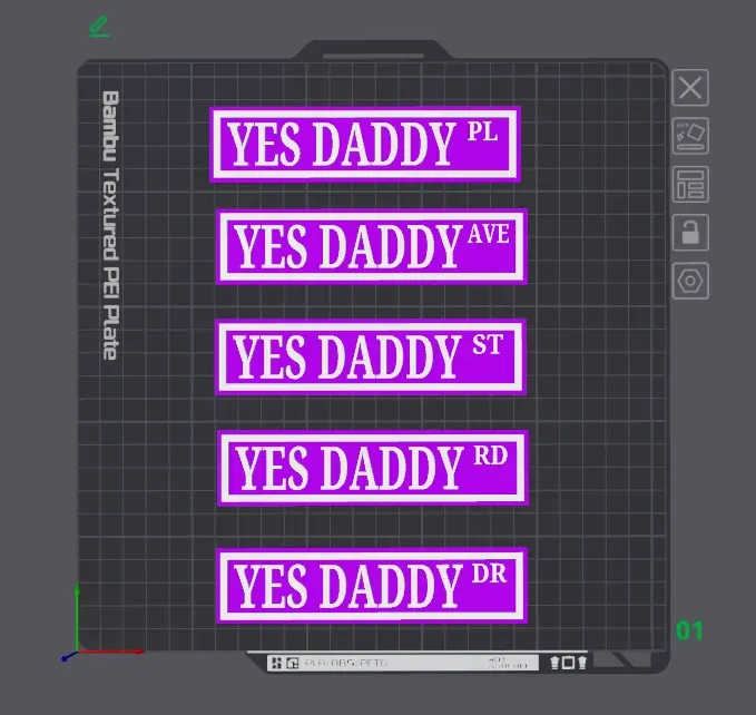 Bookshelf Sign - Yes Daddy (Multi. Options) - Free 3D Print Model ...