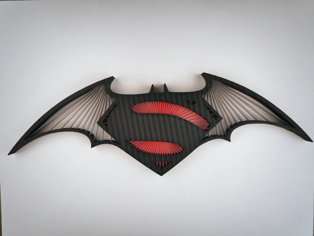Batman Vs Superman String Art by Maverick - MakerWorld