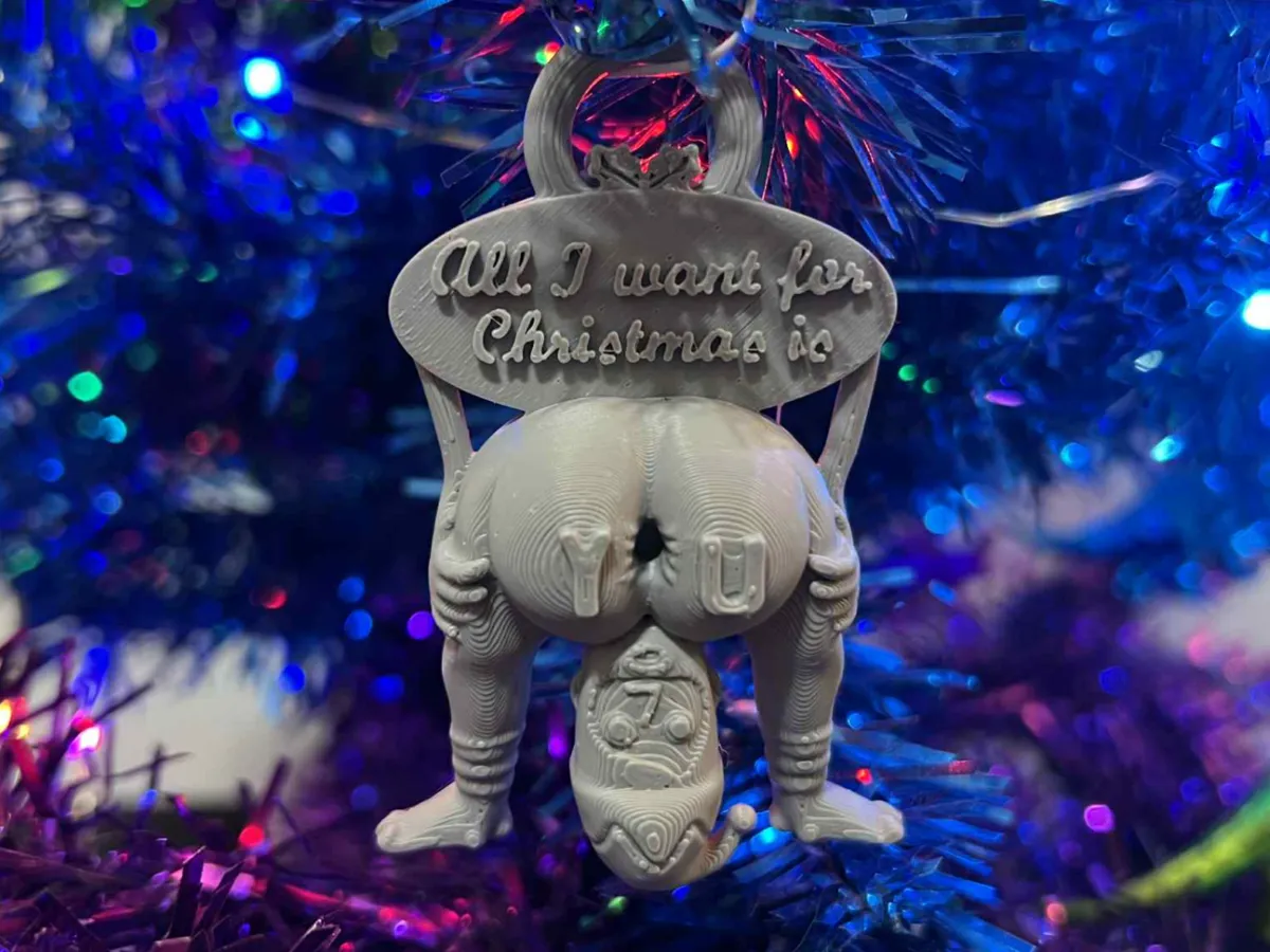 Cheeky Elf Ornament – All I Want for Christmas Is… by Starlayer Studio ...