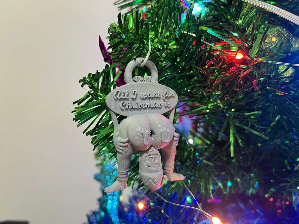 Cheeky Elf Ornament – All I Want for Christmas Is… by Starlayer Studio ...