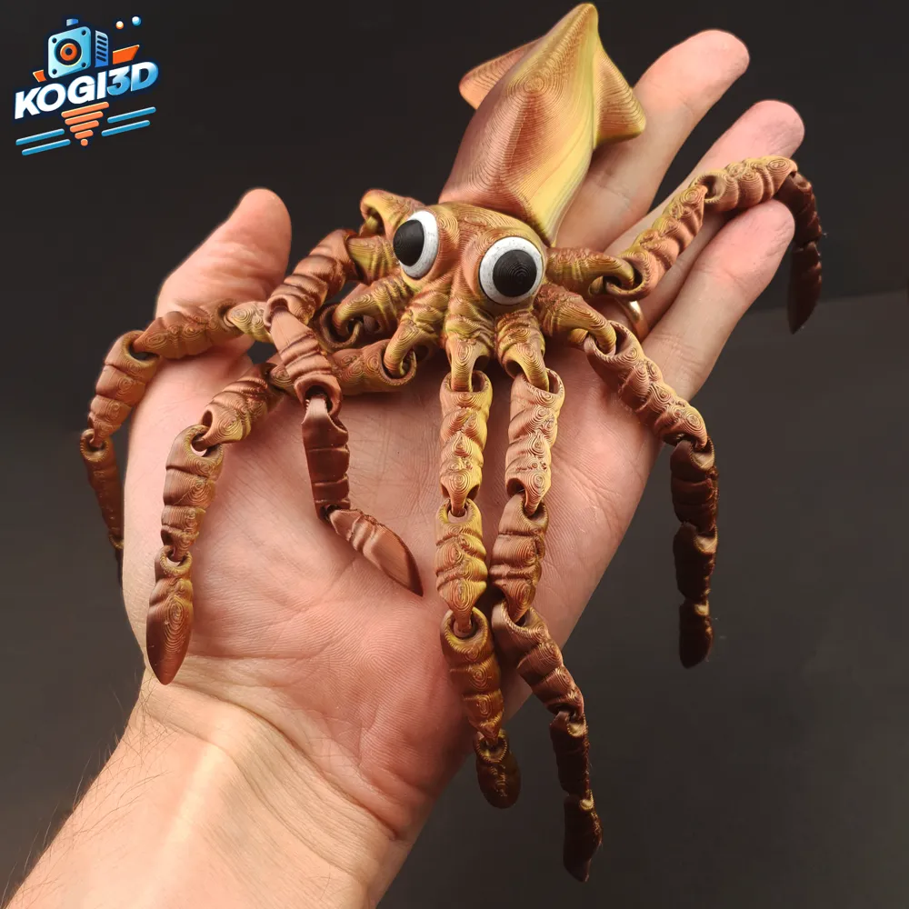 Articulated Squid Model - Free 3D Print Model - MakerWorld