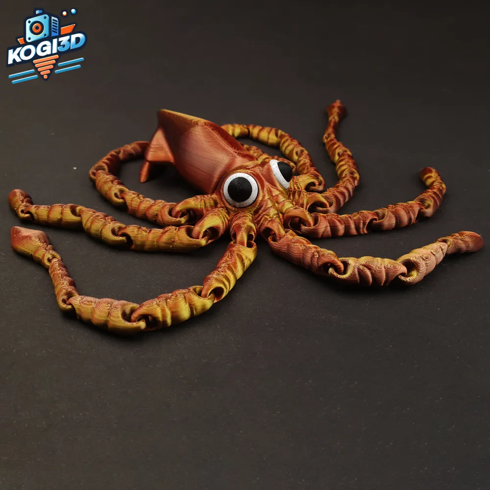 Articulated Squid Model - Free 3D Print Model - MakerWorld