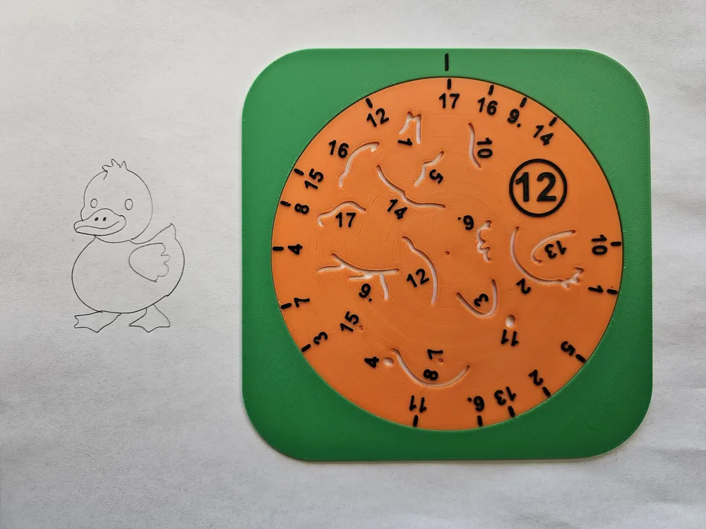 Twist Art 12 Duckling - Rotary Drawing Stencil by THIMM1 MakerWorld ...