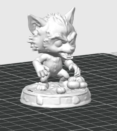 Chibi Werewolf on Halloween Base by spajx - MakerWorld