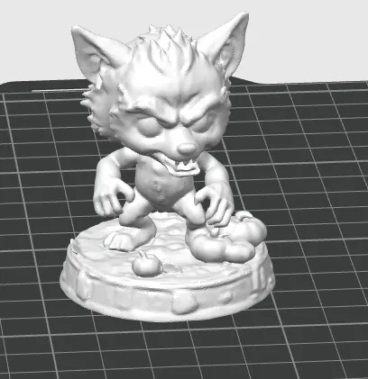 Chibi Werewolf on Halloween Base by spajx - MakerWorld