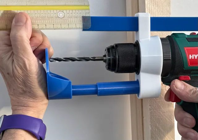 Drill guide with dust and hole depth control by nmonari - MakerWorld