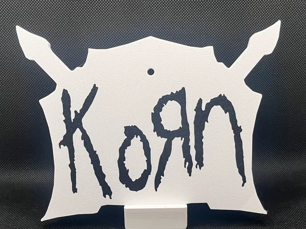 Korn Band Logo Plaque - Free 3D Print Model - MakerWorld