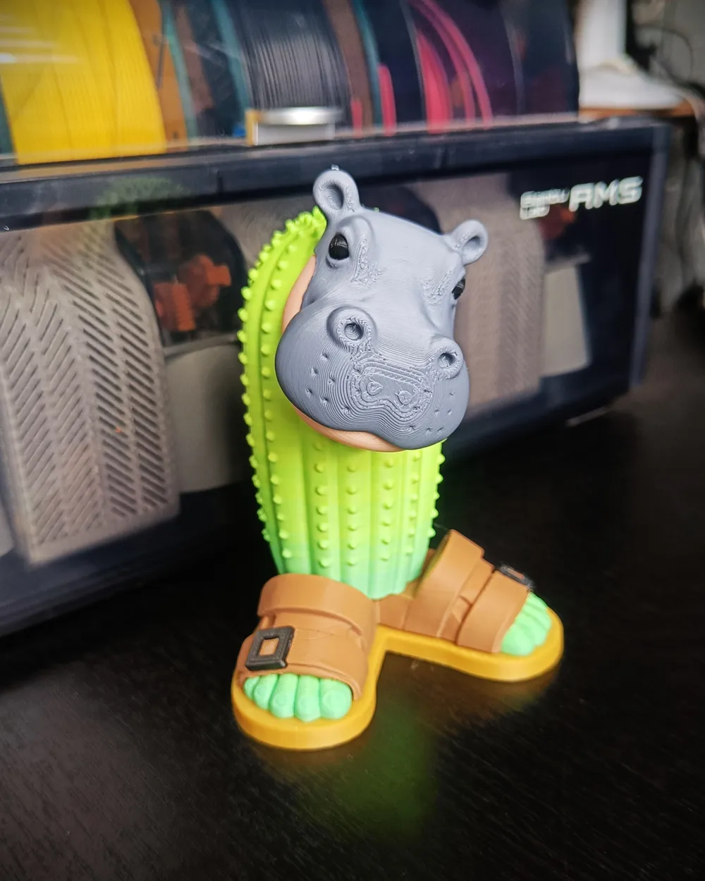 El Juguete Articulado del Hipopótamo Cactus por Hiko 3D MakerWorld: Descarga Modelos 3D Gratuitos