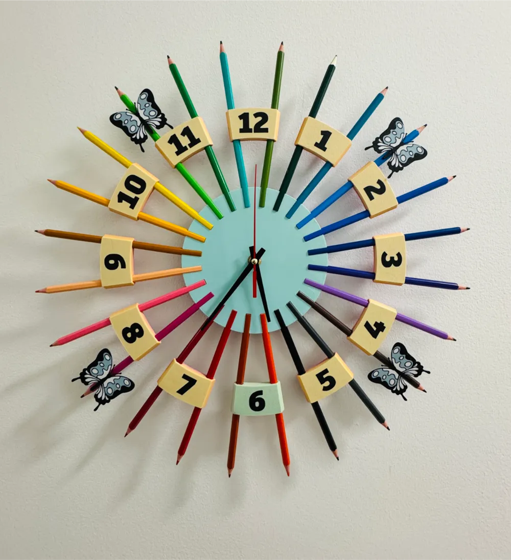 Pencils Clock by ARTESANO 3D - MakerWorld