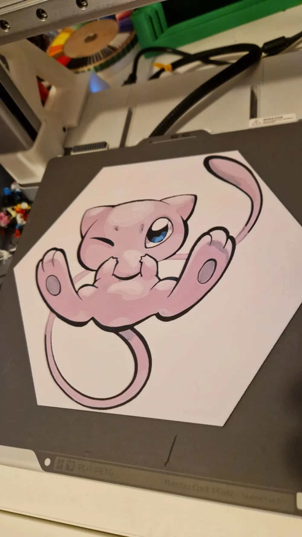 Pokemon Hueforge - Mew - Free 3D Print Model - MakerWorld