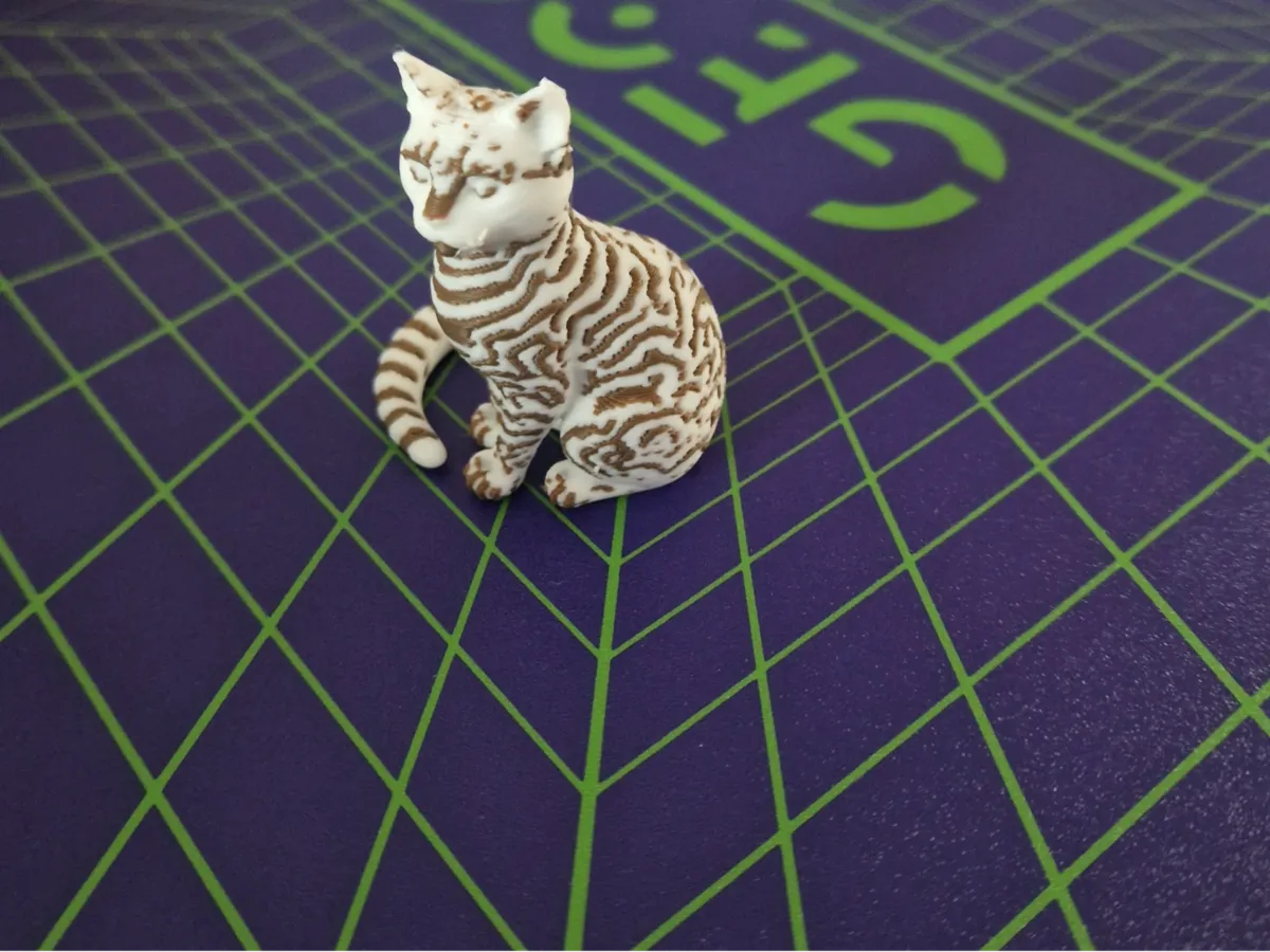 gatto dual color 3d - Free 3D Print Model - MakerWorld