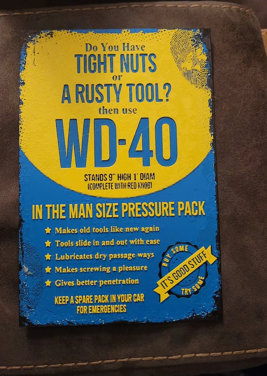 WD-40 Rusty Tool sign by Gordon Prints MakerWorld: Download Free 3D Models