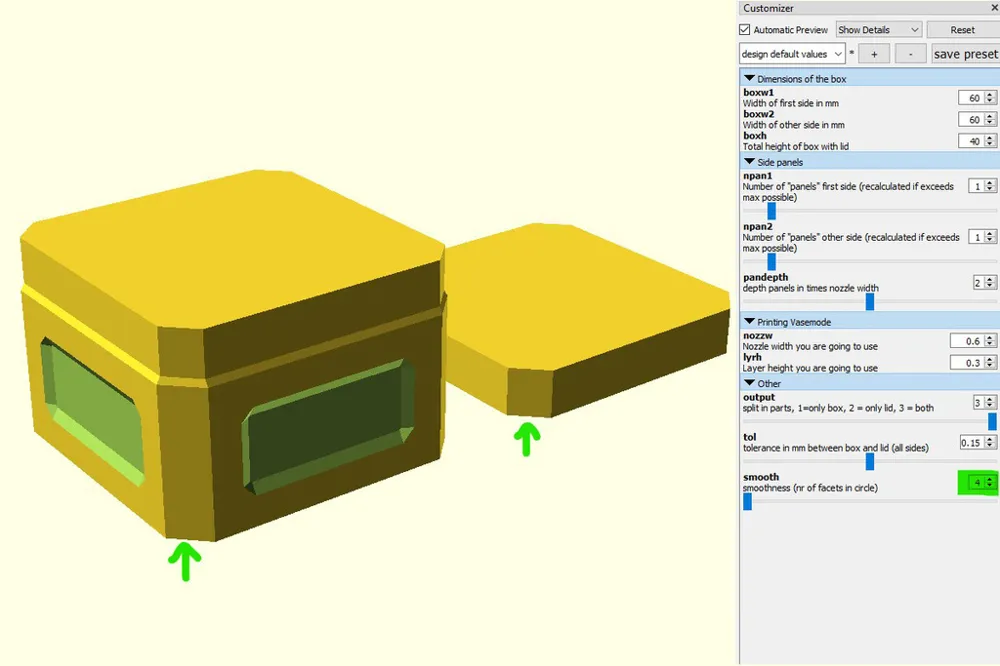 Containers in Vase- or Spiral-mode. OpenScad, Customizable, Fast and Cheap by Coat Over - MakerWorld