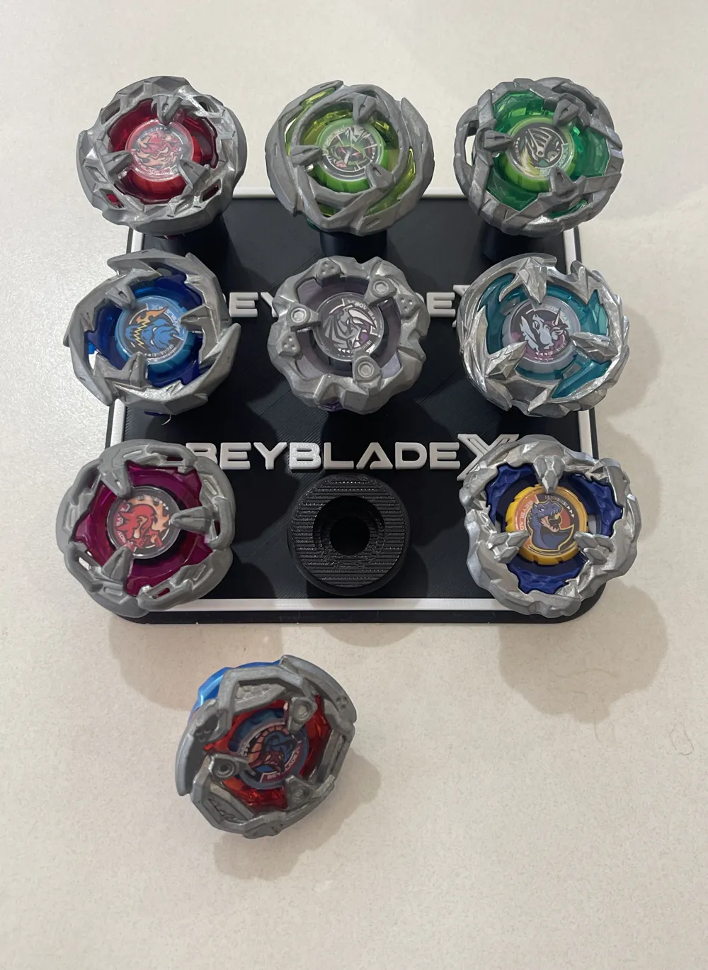 Beyblade X Display Stand (holds 9) by DarkLinkMakerWorld: Download Free ...