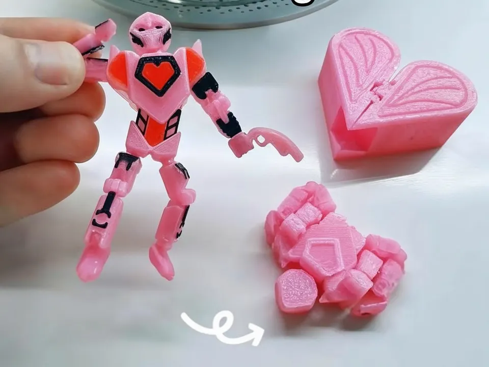 The LoveBot- A Valentines themed Transformers Toy - Free 3D Print Model ...
