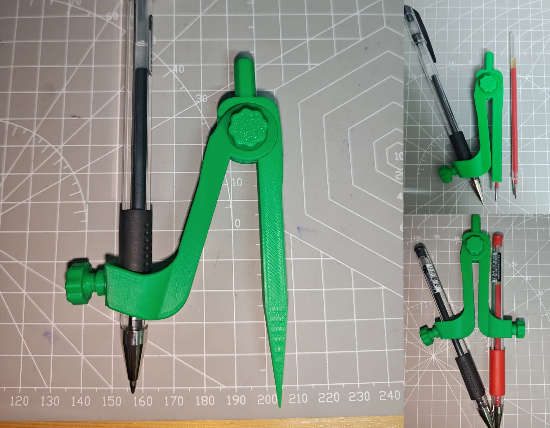 Regular, Dual-Pen, Inner-Pen-Core Compass by 芸芸众生 - MakerWorld