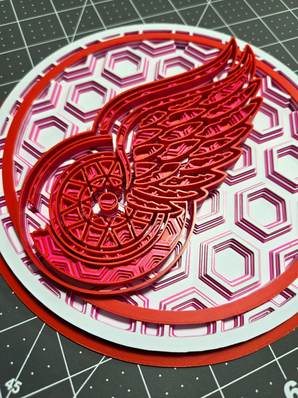 Detroit Red Wings Dimensional Mosaic by Richie Rich Richie Rich ...