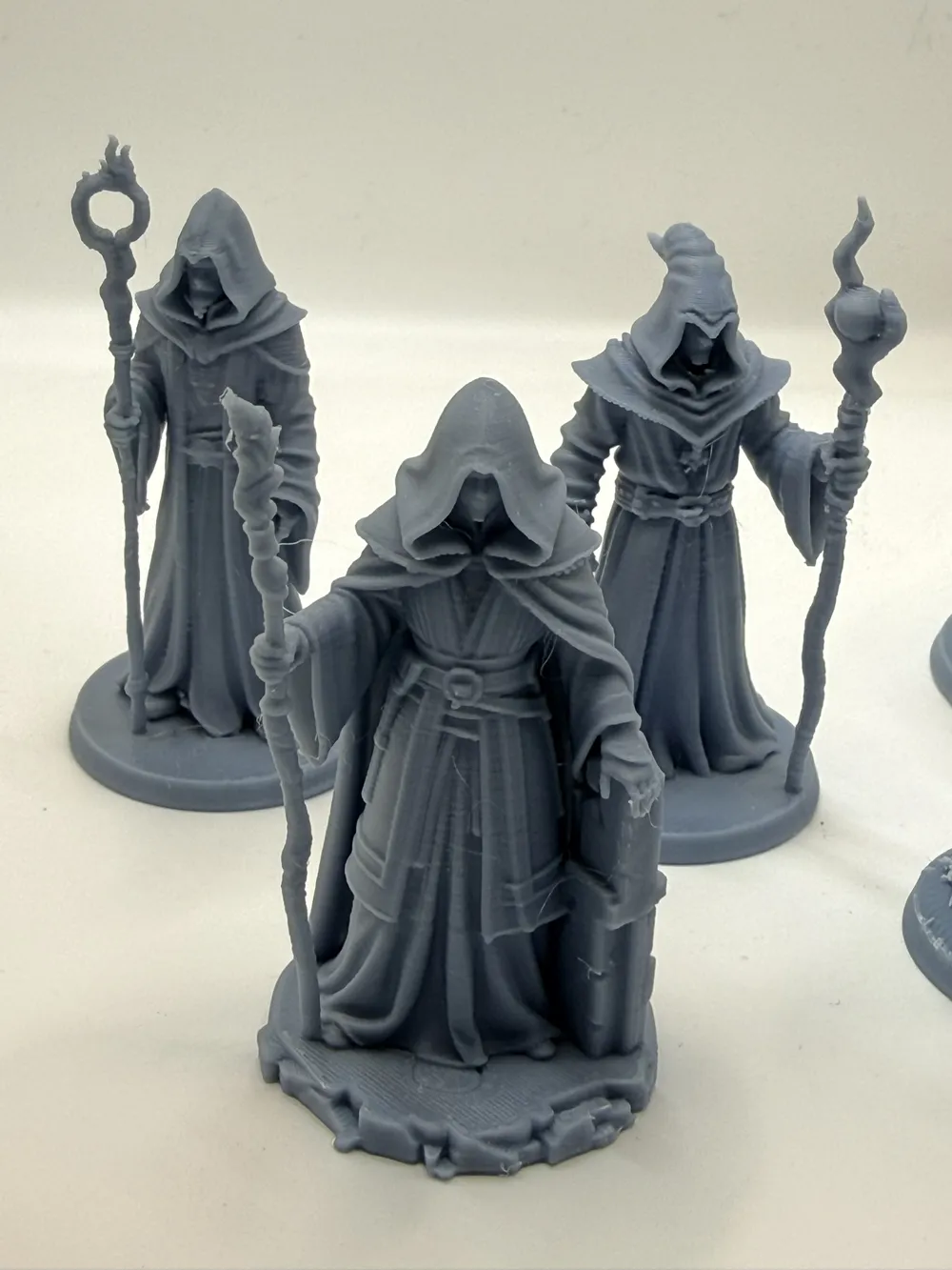 DND Hooded Wizards – 5 Miniatures 1/32 - Free 3D Print Model - MakerWorld