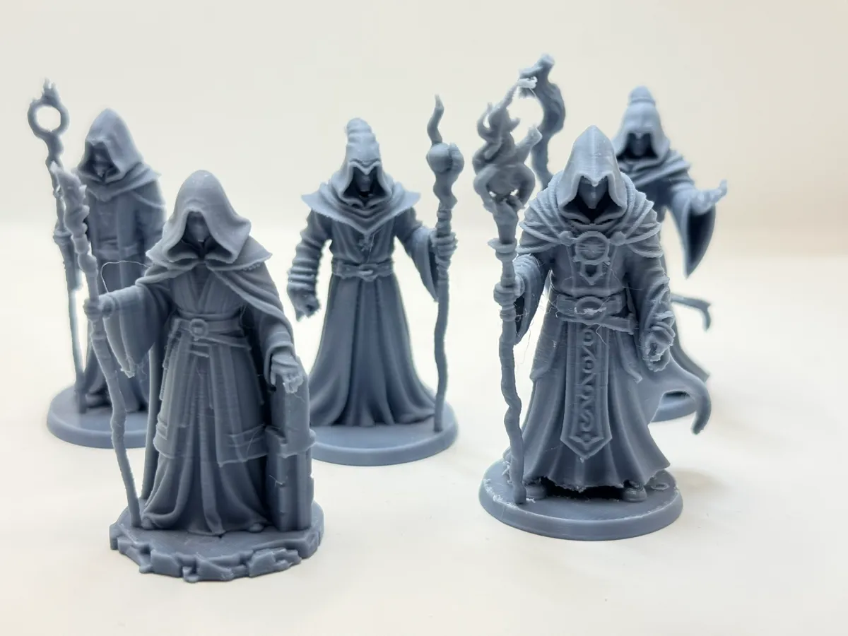 DND Hooded Wizards – 5 Miniatures 1/32 - Free 3D Print Model - MakerWorld