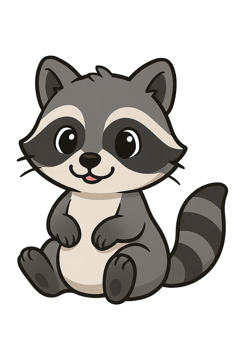 Cute Cartoon Raccoon - Cartoon Zoo - Free 3D Print Model - MakerWorld
