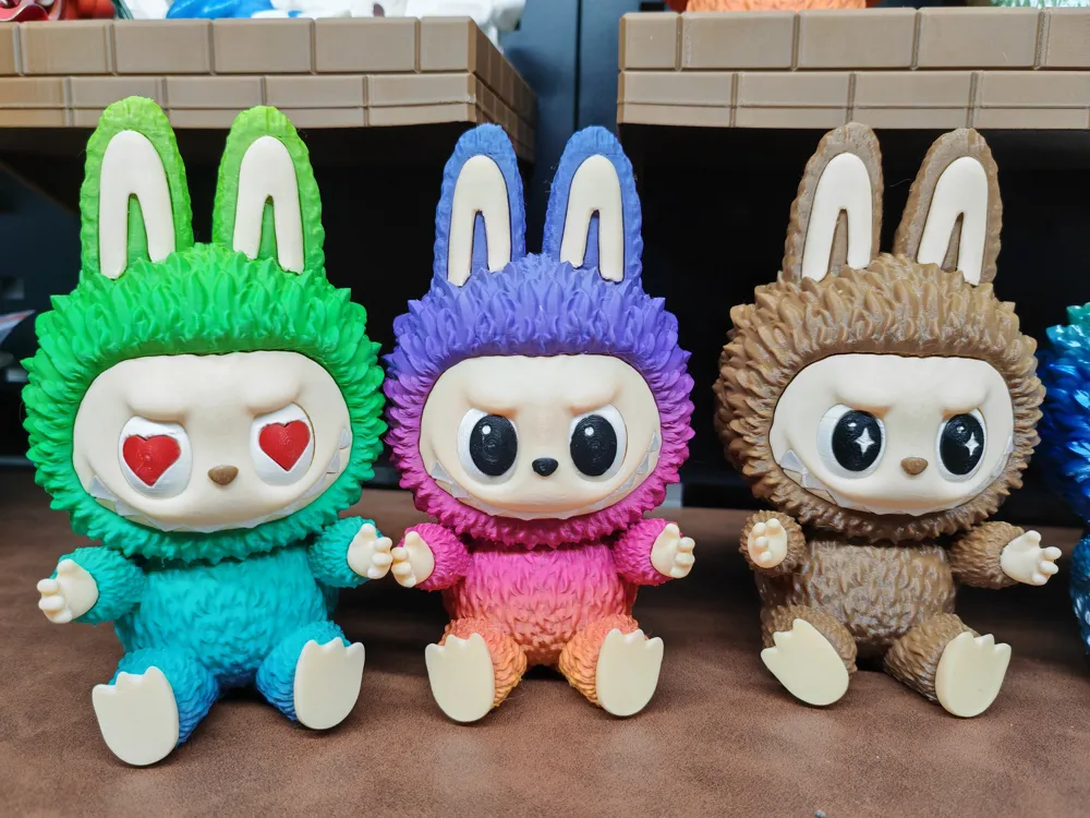 Labubu Sitting Party - Rotating Eyes (No AMS Needed) by ๖M๖ MakerWorld ...