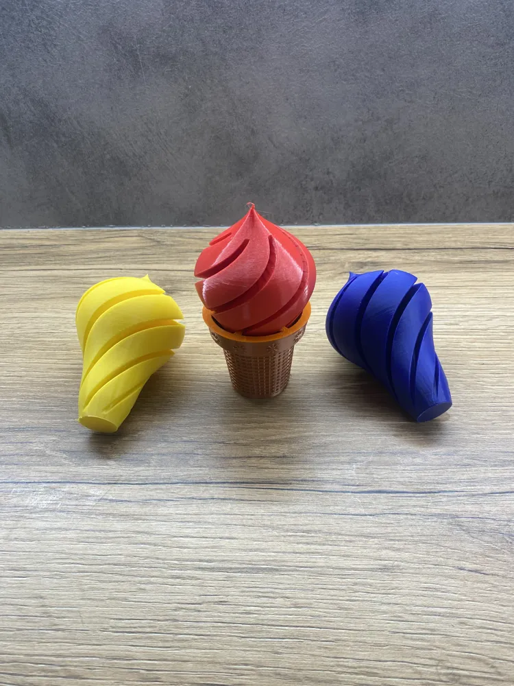 Ice cream vortex fidget by Wolder MakerWorld: Download Free 3D Models