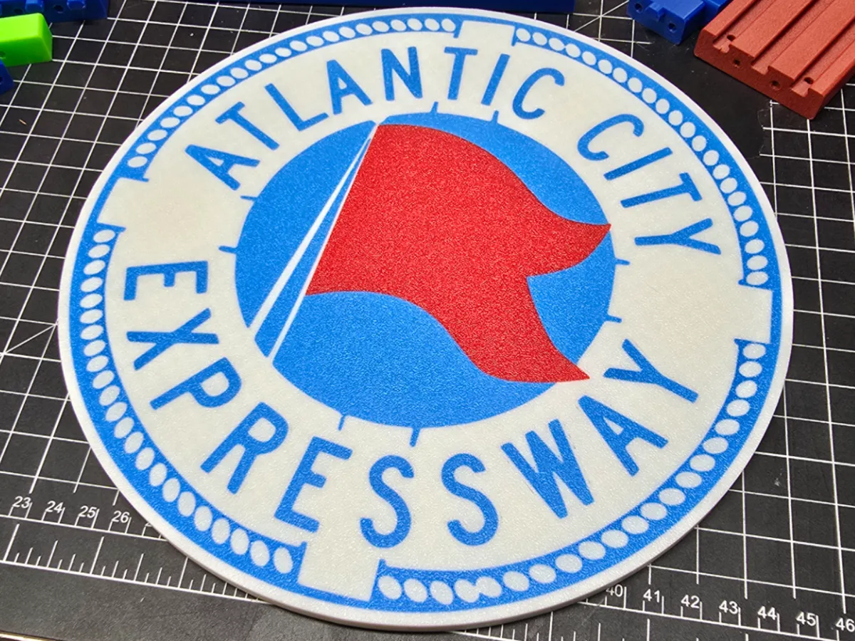 Atlantic City Expressway Sign Coasters Trivet NJ - Free 3D Print Model ...